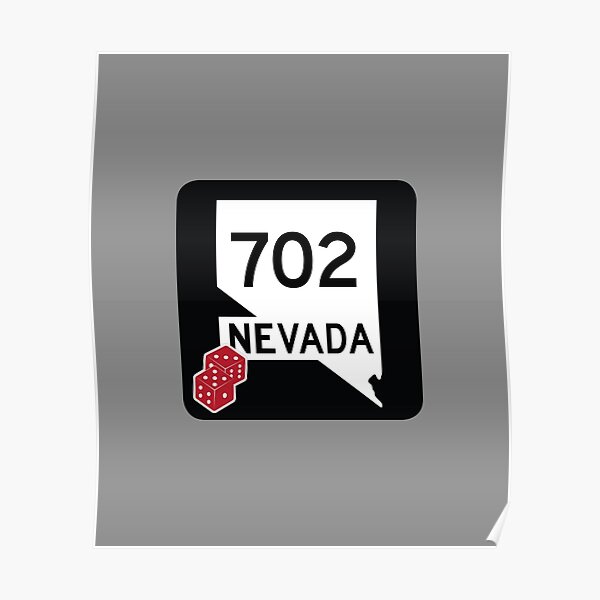 Póster «Ruta 702 del estado de Nevada (código de área 702) - w. Dado ...