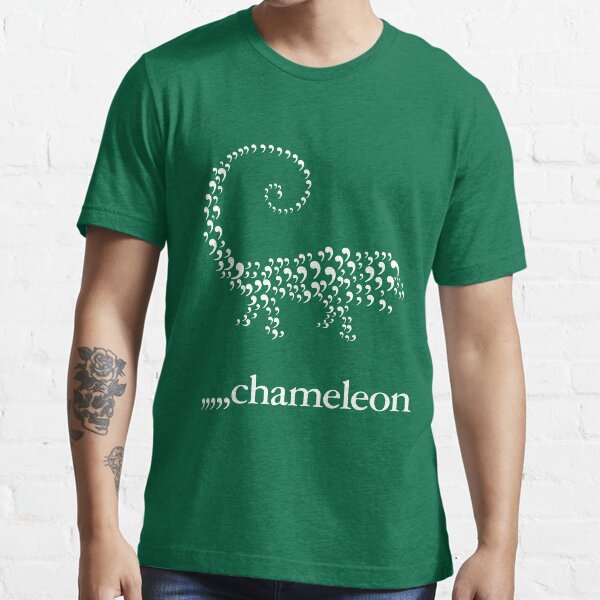 "Comma Chameleon" T-shirt for Sale by typeo | Redbubble | comma ...