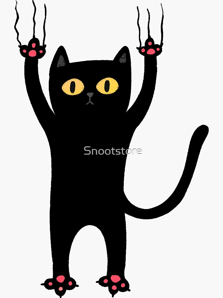"Cat Holding on" Sticker for Sale by Snootstore | Redbubble