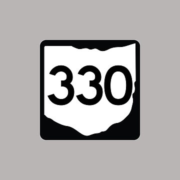 "Ohio State Route 330 (Area Code 330)" Sticker for Sale by SRnAC ...