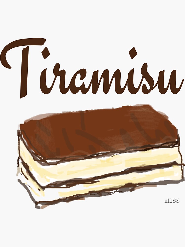 "Tiramisu design" Sticker by a1188 | Redbubble