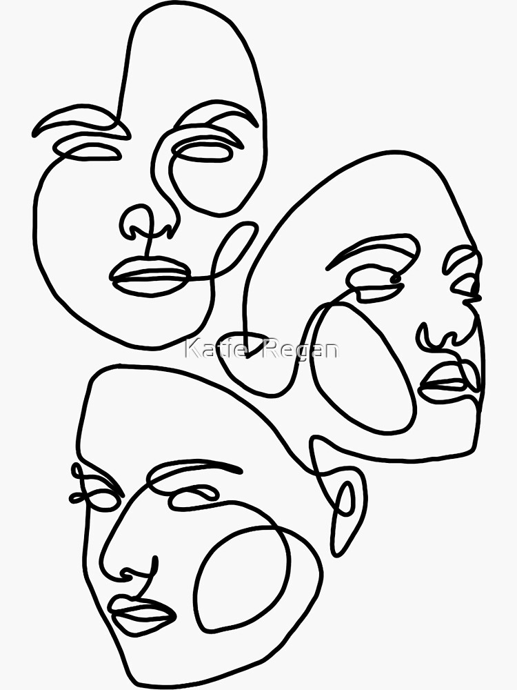 "Woman line art" Sticker for Sale by ktr39 | Redbubble