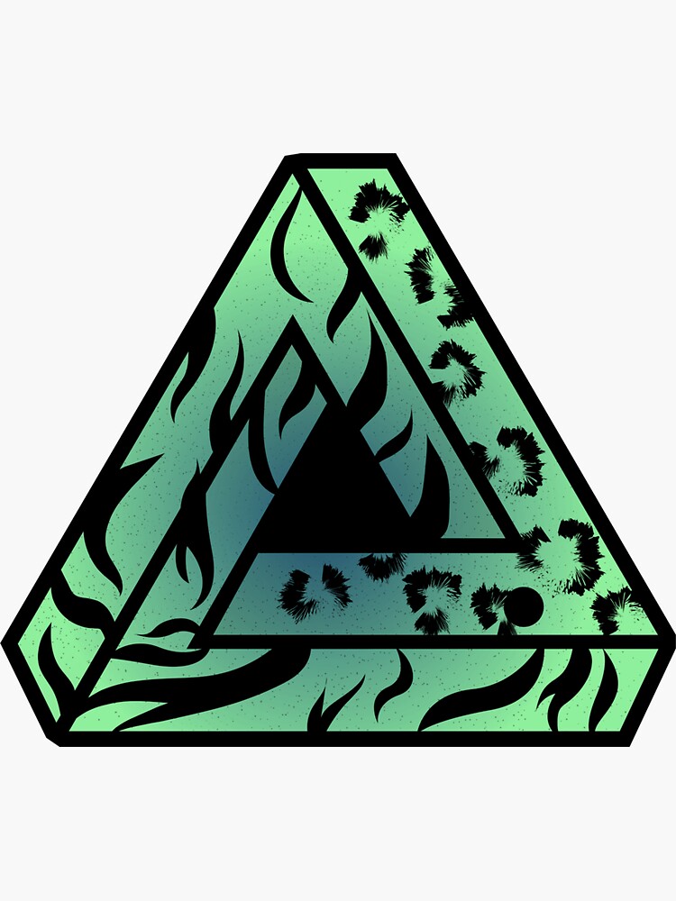 "Light Green Blue Triangle" Sticker by shalligs | Redbubble