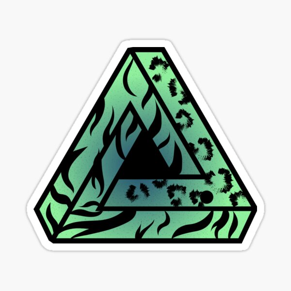 "Light Green Blue Triangle" Sticker by shalligs | Redbubble