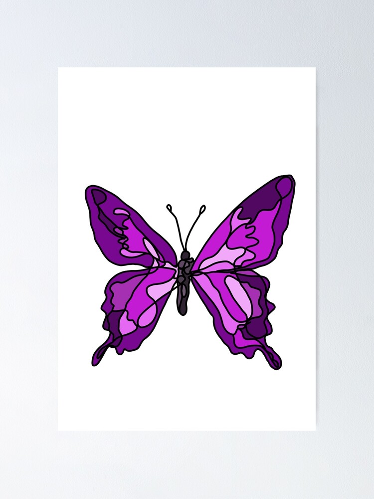 "Purple Butterfly " Poster for Sale by mashilinda | Redbubble