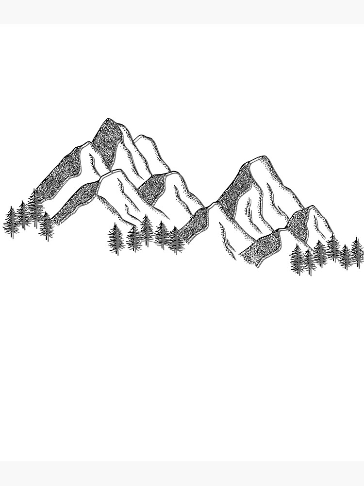 "Cute mountains" Sticker for Sale by Sweetea-co | Redbubble