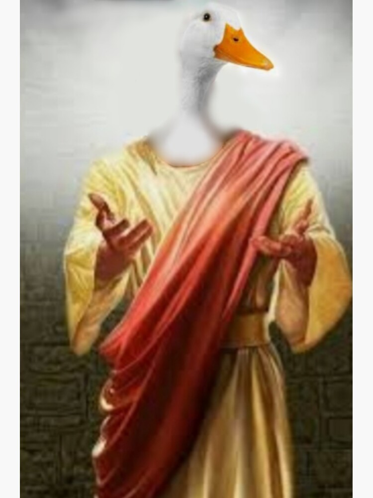 "DUCK JESUS DUCK JESUS DUCK JESUS" Sticker for Sale by Atlazzz | Redbubble