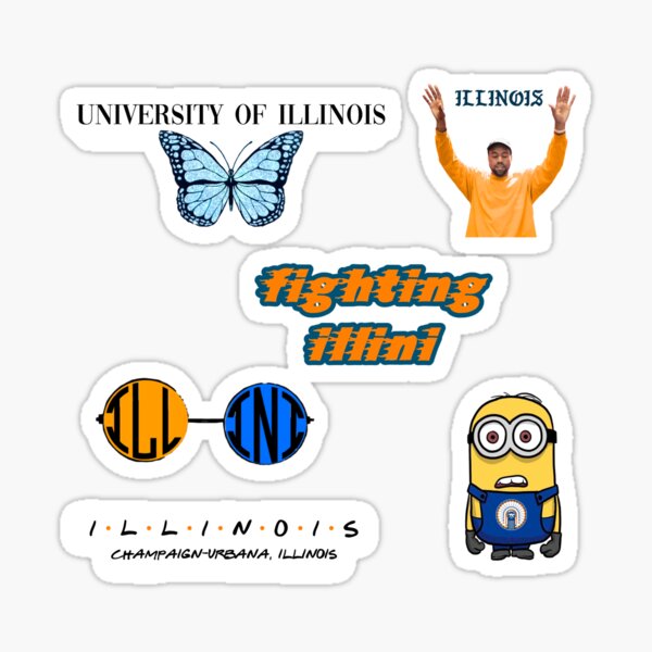 "UIUC MINI STICKER PACK" Sticker for Sale by abbymoriartyy | Redbubble