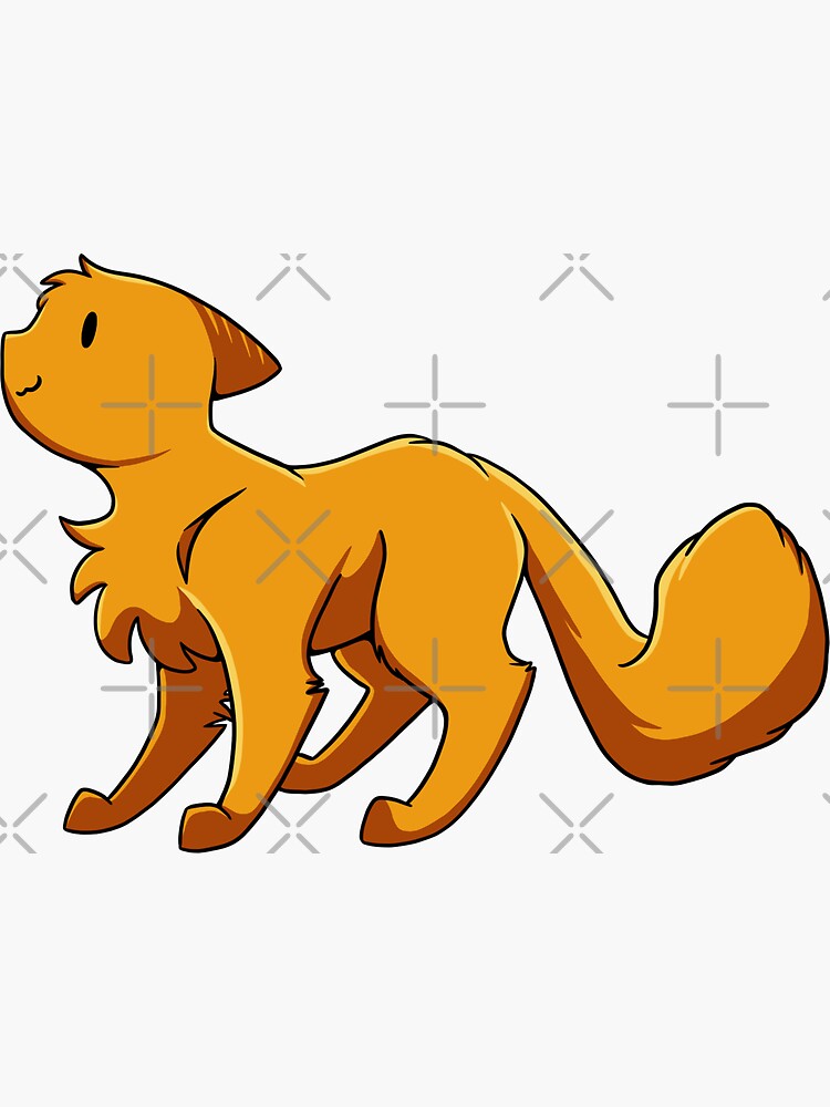 "Orange Kitty" Sticker by ArtingWithRachu | Redbubble