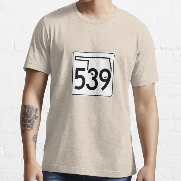 "Oklahoma State Route 539 (Area Code 539)" T-shirt by SRnAC | Redbubble ...