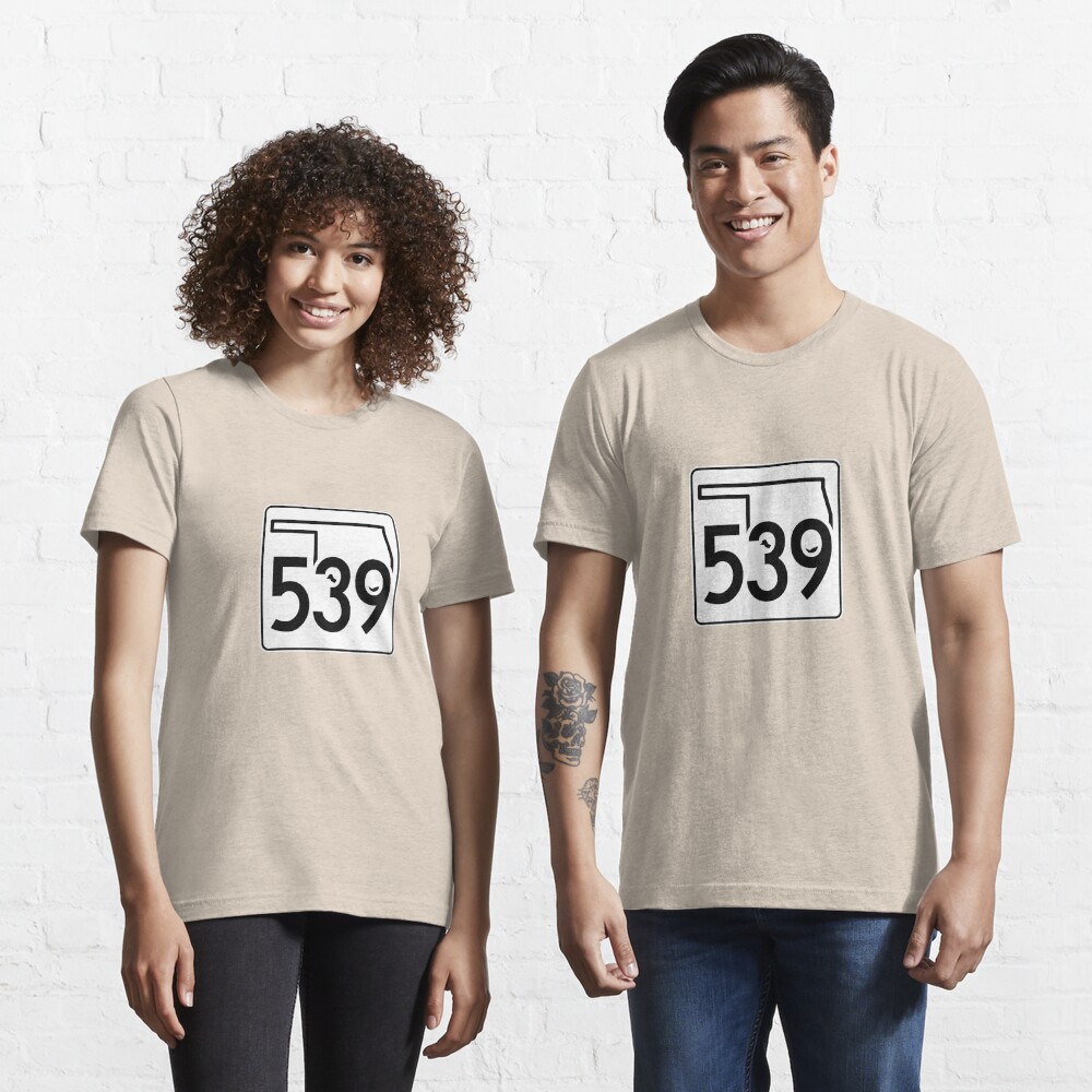 "Oklahoma State Route 539 (Area Code 539)" T-shirt by SRnAC | Redbubble ...