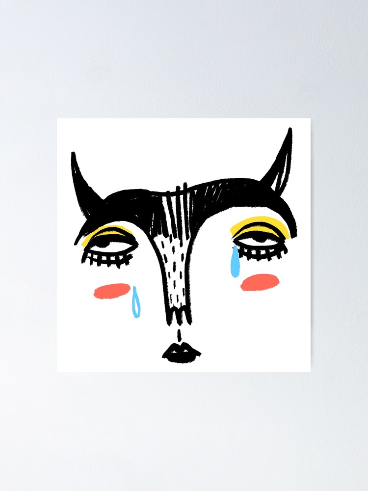 "Crying devil" Poster by VeroPi | Redbubble