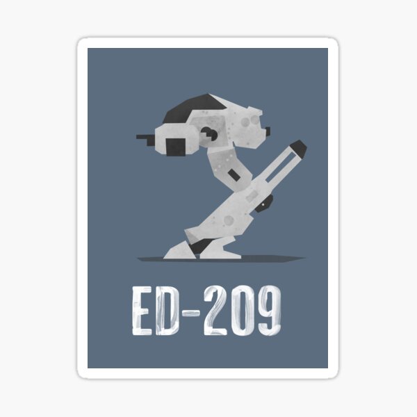 "ED 209 ROBOCOP" Sticker by art-fox | Redbubble