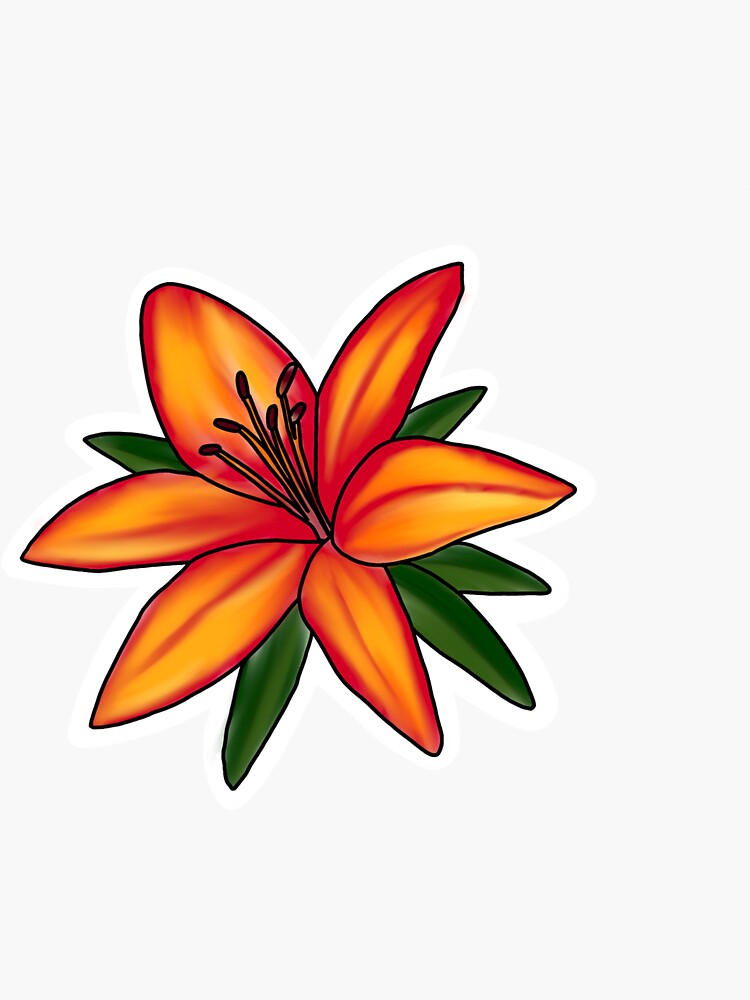 "Tiger Lily" Sticker for Sale by ajon219 | Redbubble