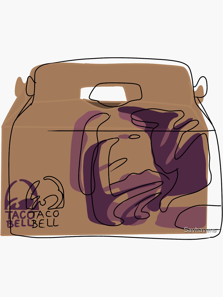 "Taco Bell Lineart" Sticker for Sale by Savhavens | Redbubble