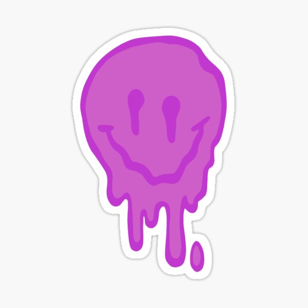 "Dripping smiley face" Sticker for Sale by aa-designco | Redbubble