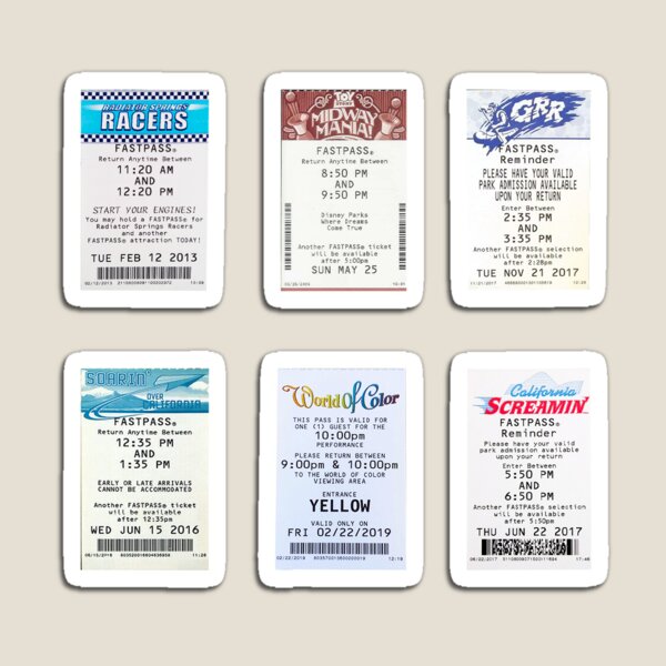 "FastPass Sticker Pack 3" Magnet for Sale by EllaFreeman12 | Redbubble