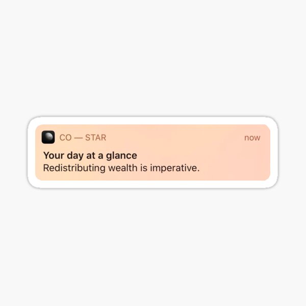"Co-Star Notification Sticker" Sticker by sarah-houle | Redbubble