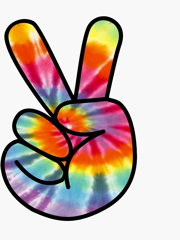 "Tie Dye Peace Sign" Sticker for Sale by Anna Golian | Redbubble