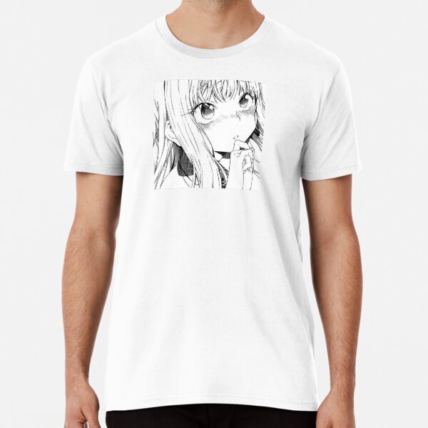 Cute Blonde Waifu Ahegao Senpai Girl Anime Manga Black White Baka