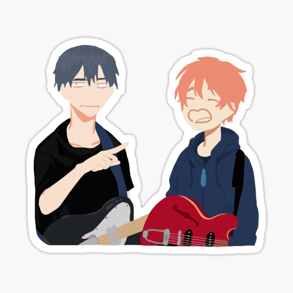 "UENOYAMA X MAFUYU CUTE MINIMALIST" Sticker for Sale by FloatyFish ...