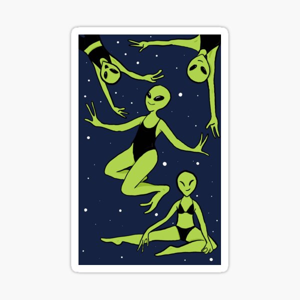 "Aliens" Sticker by alyssamcdougal | Redbubble