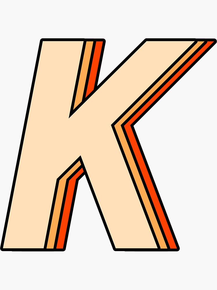 "orange K" Sticker for Sale by amandak2004 | Redbubble