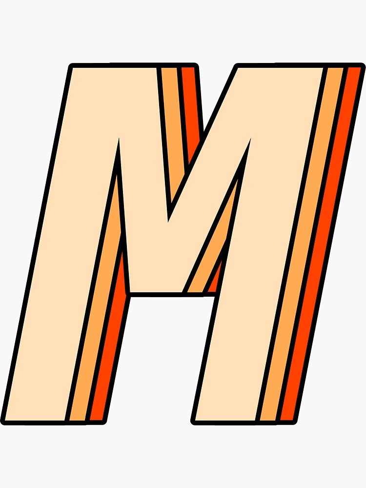"orange M" Sticker for Sale by amandak2004 | Redbubble