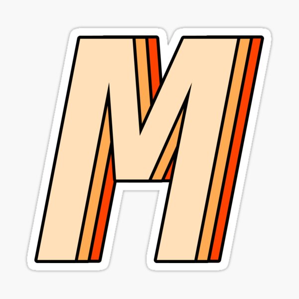 "orange M" Sticker for Sale by amandak2004 | Redbubble
