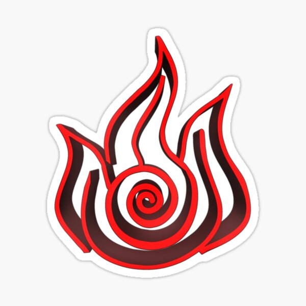"Avatar the Last Airbender 3D Fire Element" Sticker for Sale by ...