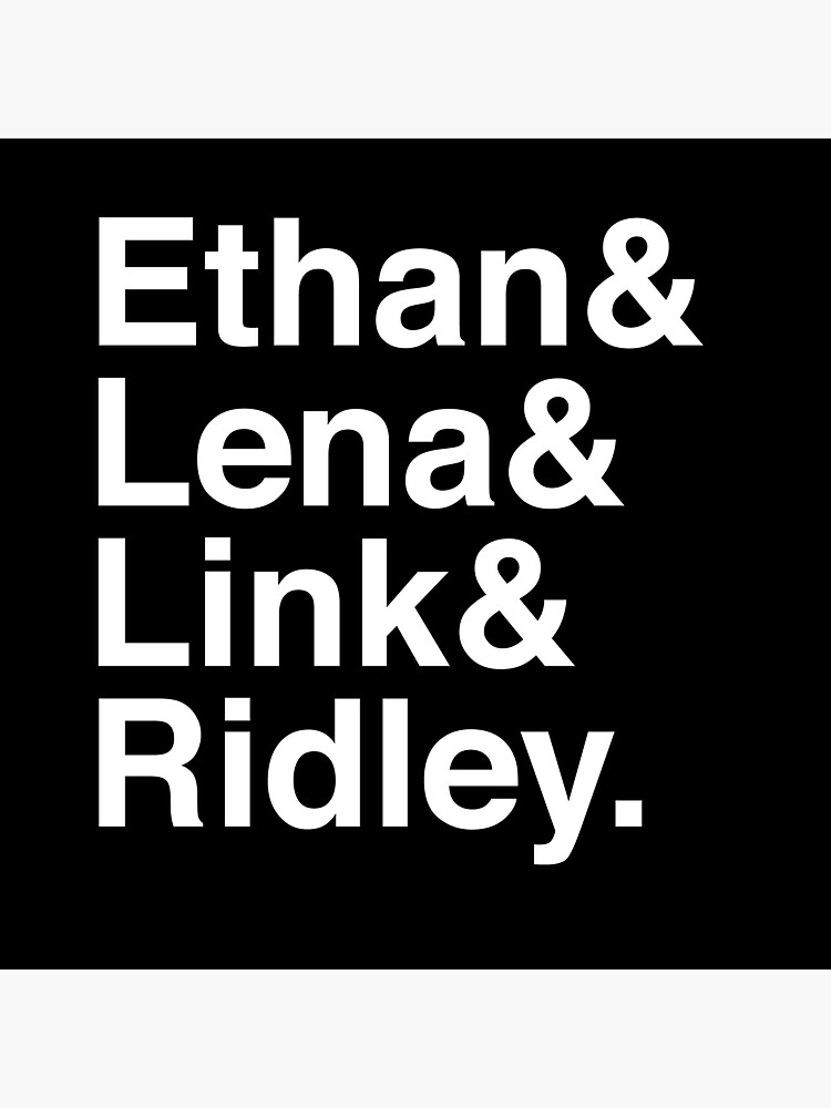 "Ethan & Lena & Link & Ridley. (inverse)" Sticker for Sale by Kitmagic ...