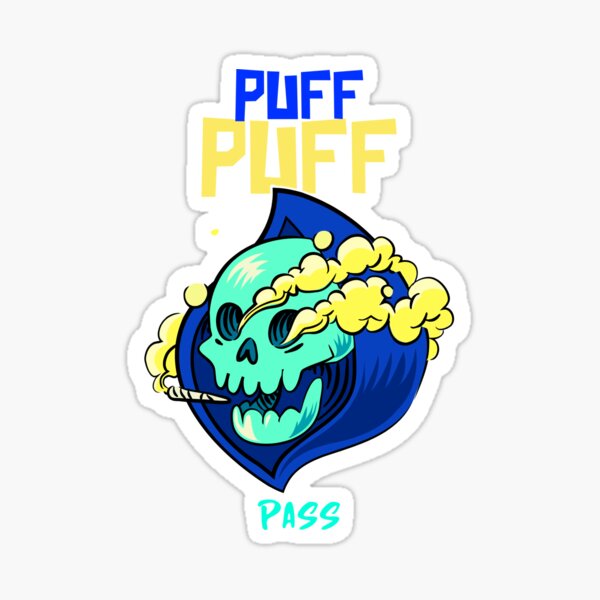 "puff puff pass" Sticker by Cannawear | Redbubble