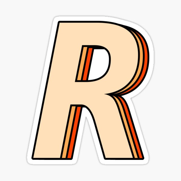 "orange R" Sticker for Sale by Amanda Kirkpatrick | Redbubble