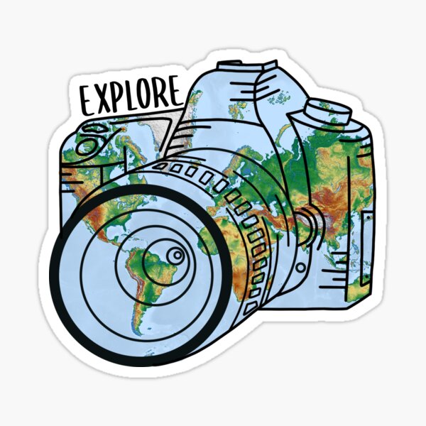 "Explore" Sticker by sorryimash | Redbubble