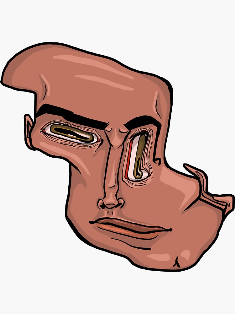 "Distorted Portrait" Sticker for Sale by TKArtwork | Redbubble