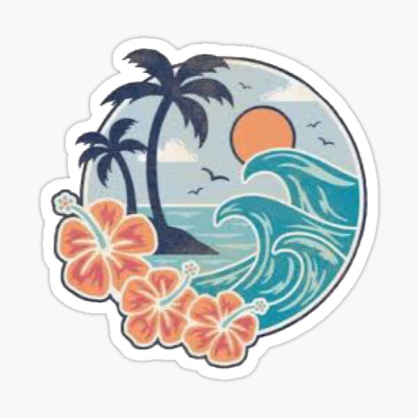 Summer Vibes Sticker Sticker By Laurendecarlo Redbubble