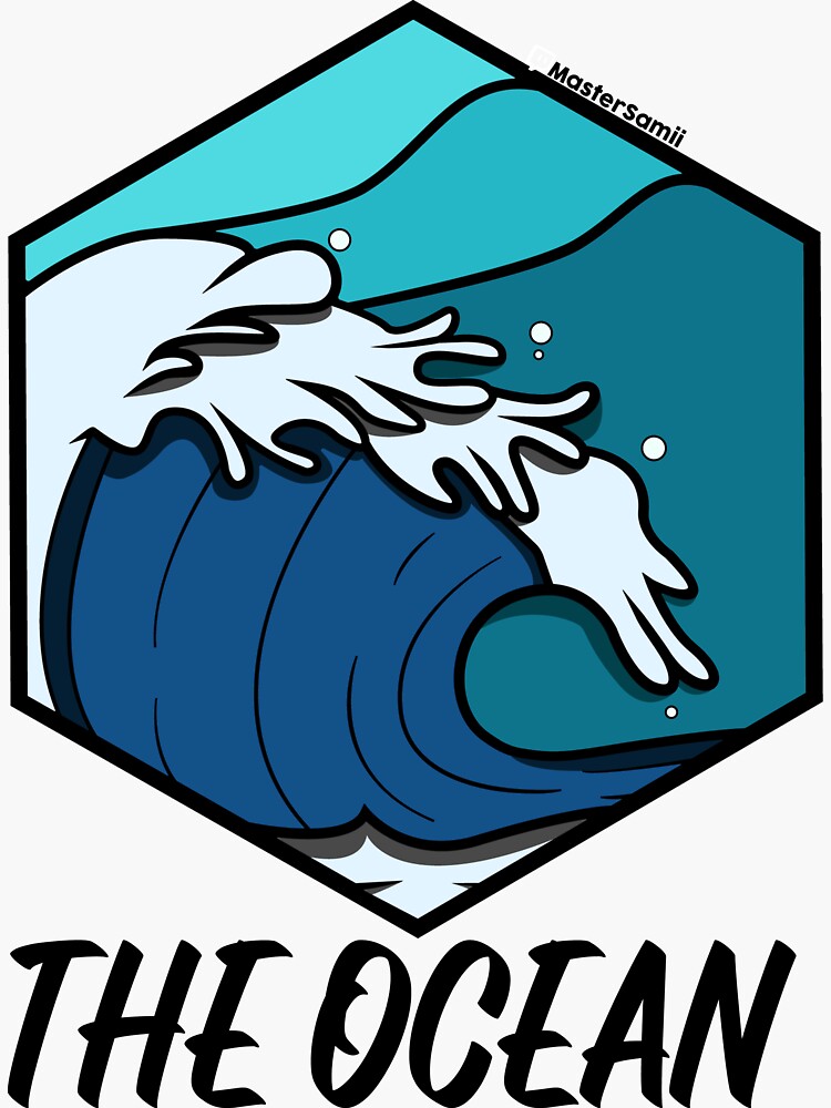 "Wave Logo" Sticker by mastersamii | Redbubble