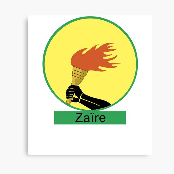 " in long form the Republic of Zaire" Canvas Print for Sale by E9design ...