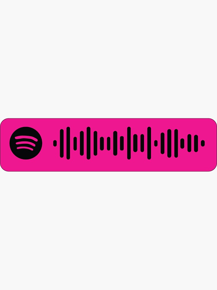 "pink - replay spotify code" Sticker by harmoniejc | Redbubble