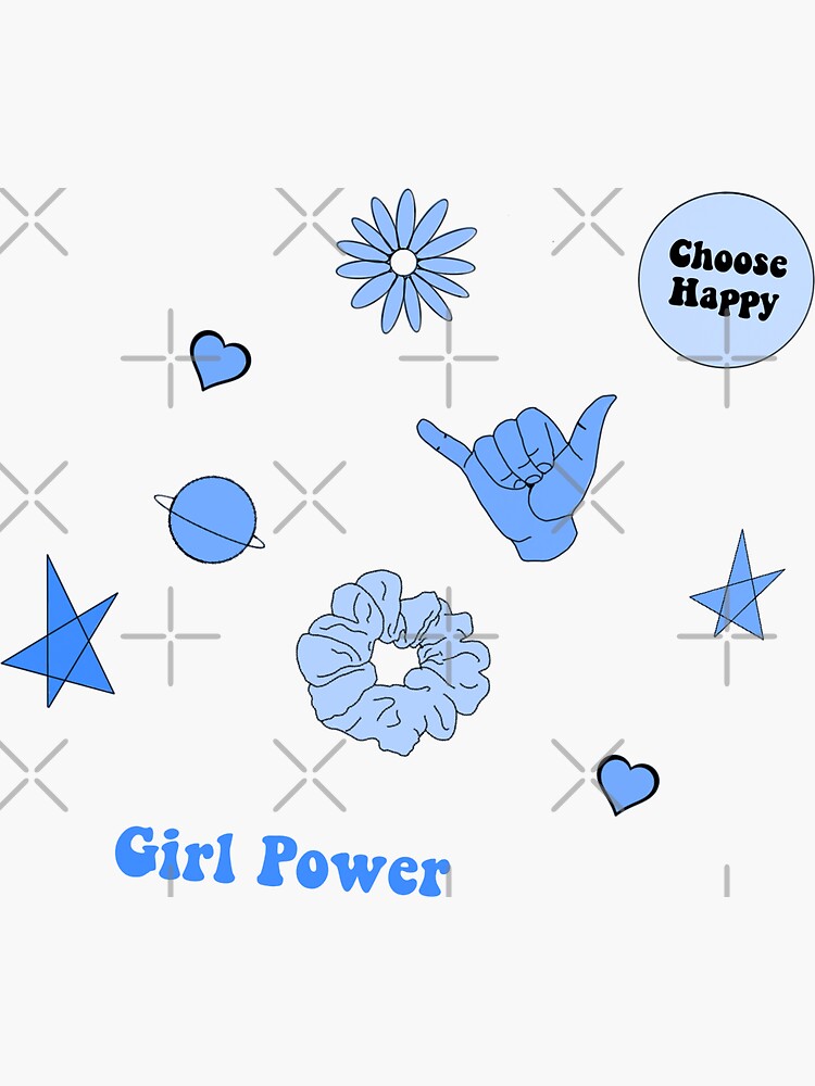 "Blue sticker pack" Sticker for Sale by lucystickers3 | Redbubble