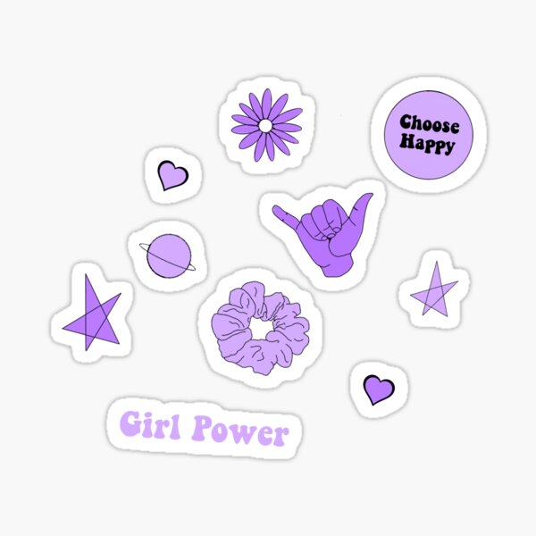 "Purple sticker pack" Sticker for Sale by lucystickers3 | Redbubble