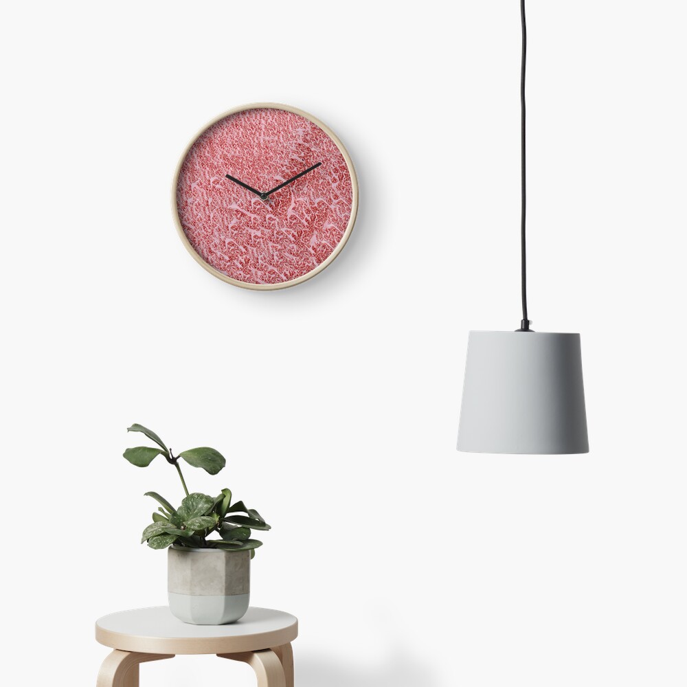 "Wagyu A5 Kobe Ribeye Beef Meat Steak Texture" Clock by estellef ...