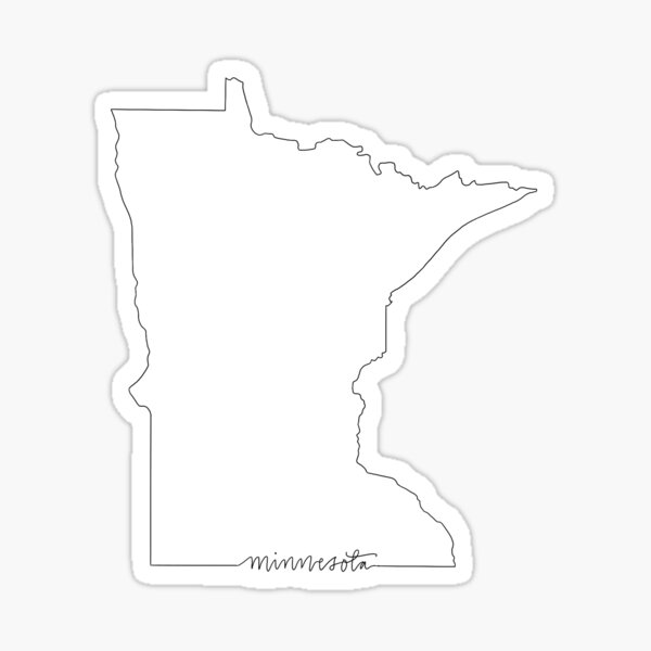 "Minnesota State Outline" Sticker by agurl | Redbubble