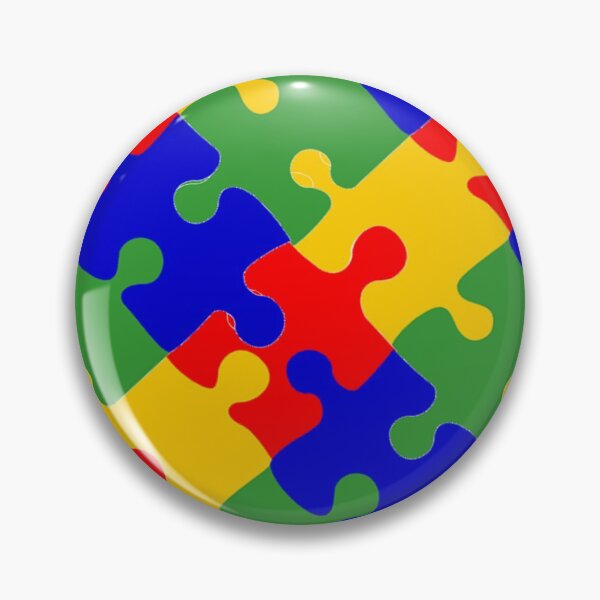 "Autism Awareness Puzzle Piece" Pin for Sale by kczotter | Redbubble