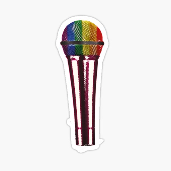 "pride colours red, yellow , magenta , green , blue microphone , splash ...