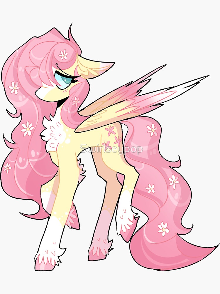 "(OLD) fluttershy" Sticker for Sale by Swirlseypop | Redbubble