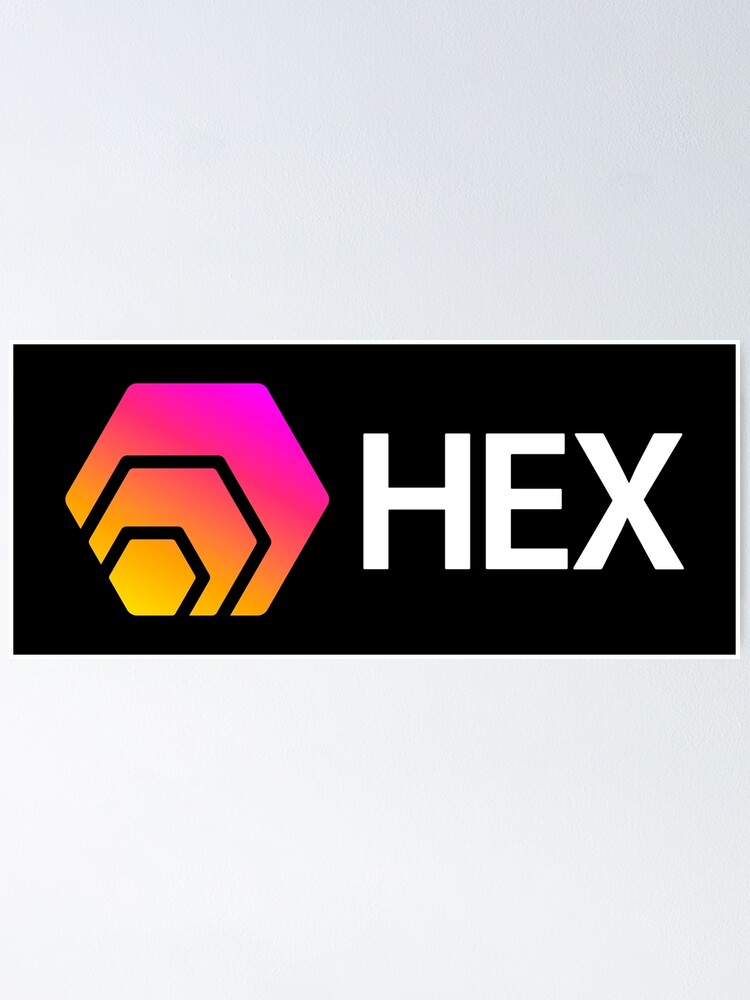 "HEX Crypto Hexagon Logo" Poster for Sale by misdememeor | Redbubble