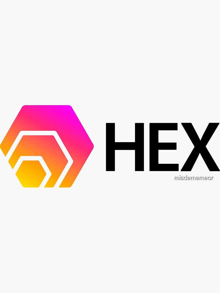 "HEX Crypto Hexagon Logo" Sticker for Sale by misdememeor | Redbubble