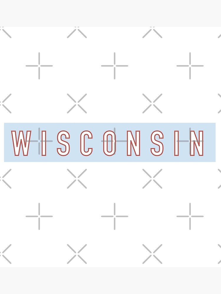 "WISCONSIN Red and Blue " Poster for Sale by abigailrose14 | Redbubble