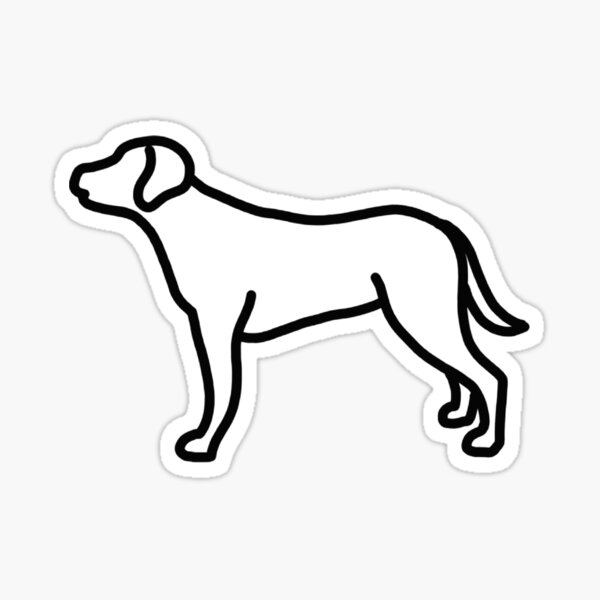 "Labrador Retriever Outline" Sticker by doodledogz | Redbubble